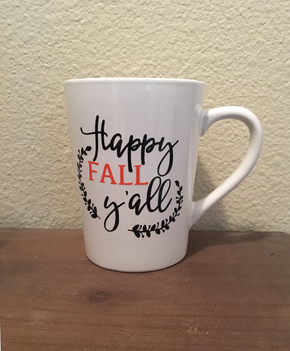 Happy Fall Y’all Mug, Harvest Autumn Gift – RKCreativeImpressions