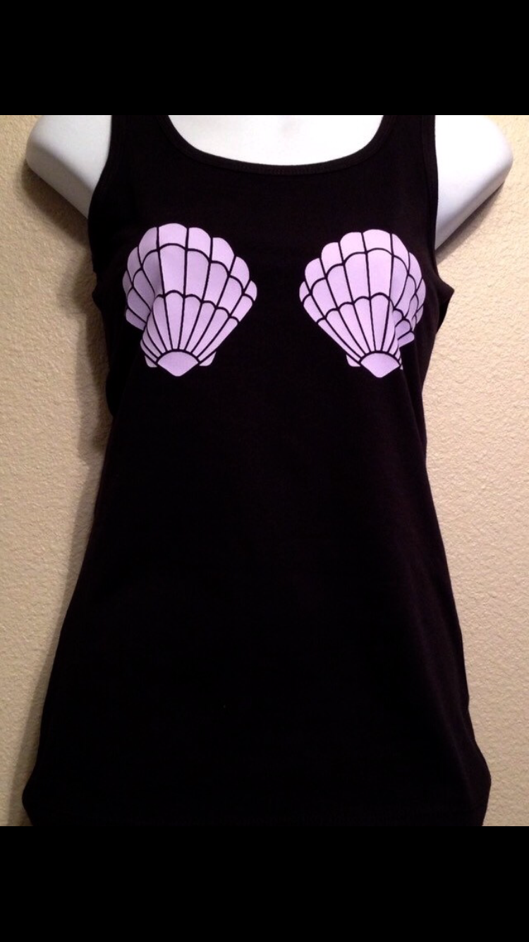 Women's Mermaid Seashells Tank Top Halloween Princess ...