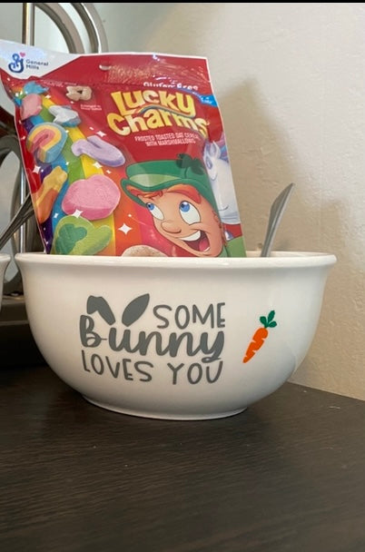 Easter Cereal Bowl Happy Easter Bunny – RKCreativeImpressions
